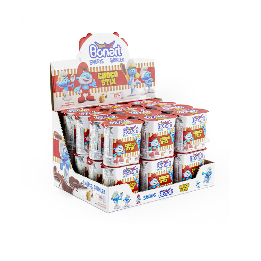 Bonart Smurfs Bread sticks with Hazelnut Cream - 52g - Si Bonne LLC