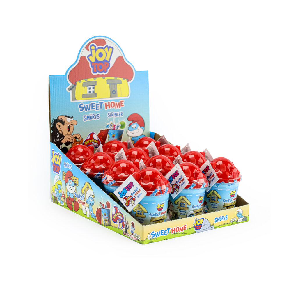 JoyTop Smurfs Sweet Home Lollipop with Surprise Toy - 11g - Si Bonne LLC
